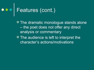 Dramatic monologue | PPT