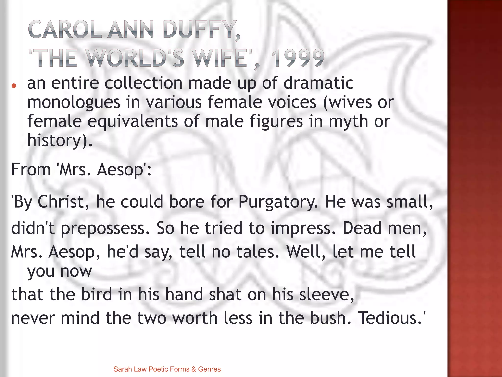 Dramatic monologue | PPTX