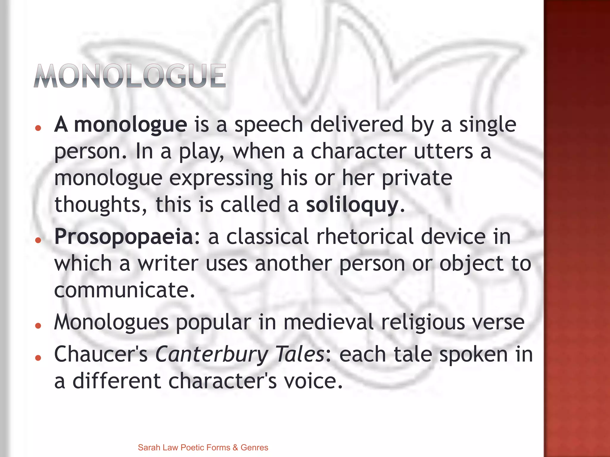 Dramatic monologue | PPTX