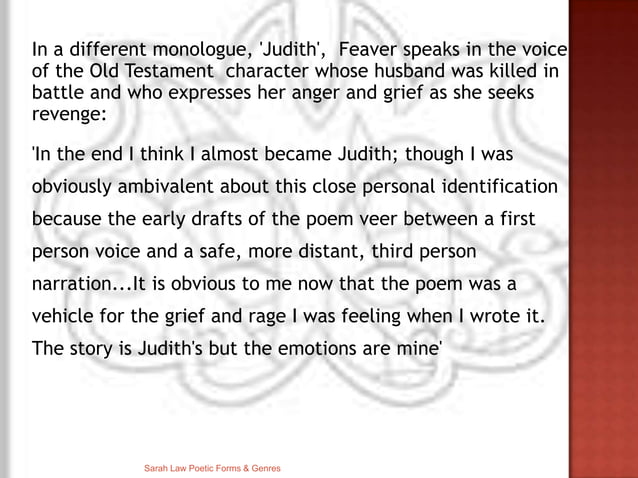 Dramatic monologue | PPTX | Genres