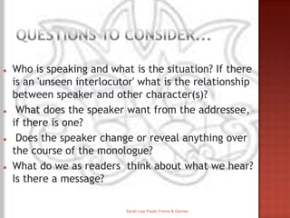 Dramatic monologue | PPTX