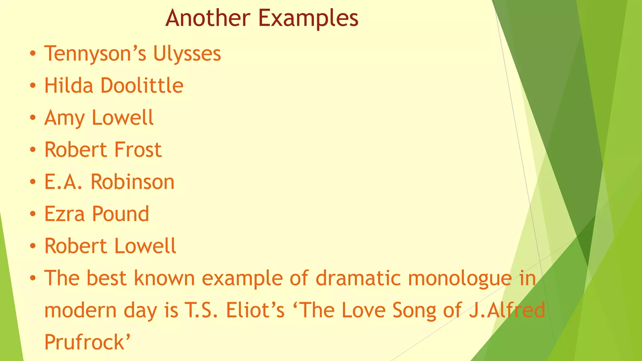 Dramatic monologue | PPTX