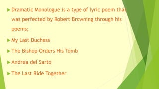 Dramatic monologue | PPTX