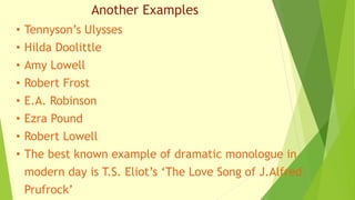 Dramatic monologue | PPTX