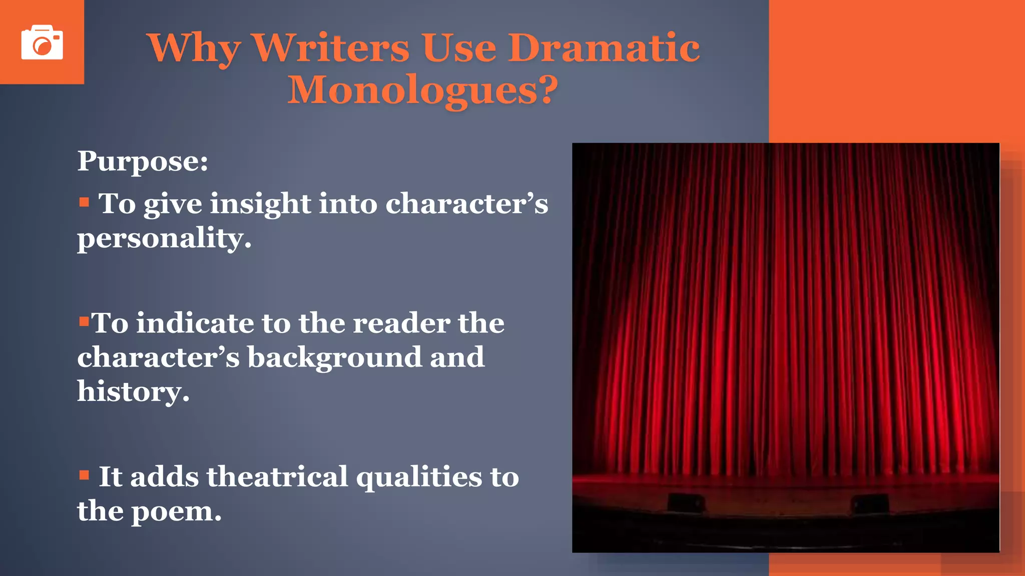 Dramatic monologue | PPT