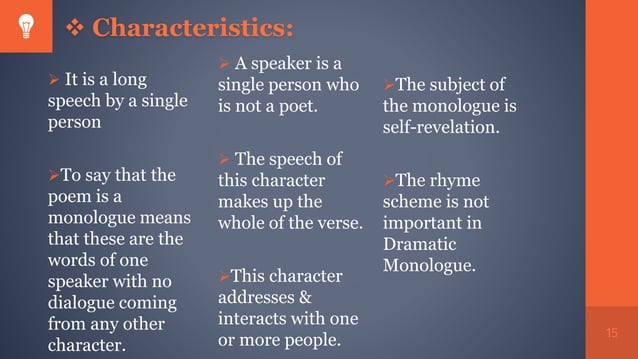 Dramatic monologue | PPTX