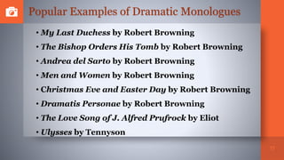 Dramatic monologue | PPTX