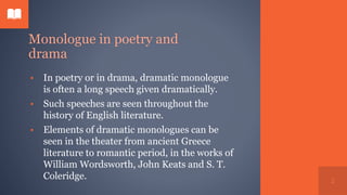 Dramatic monologue | PPTX