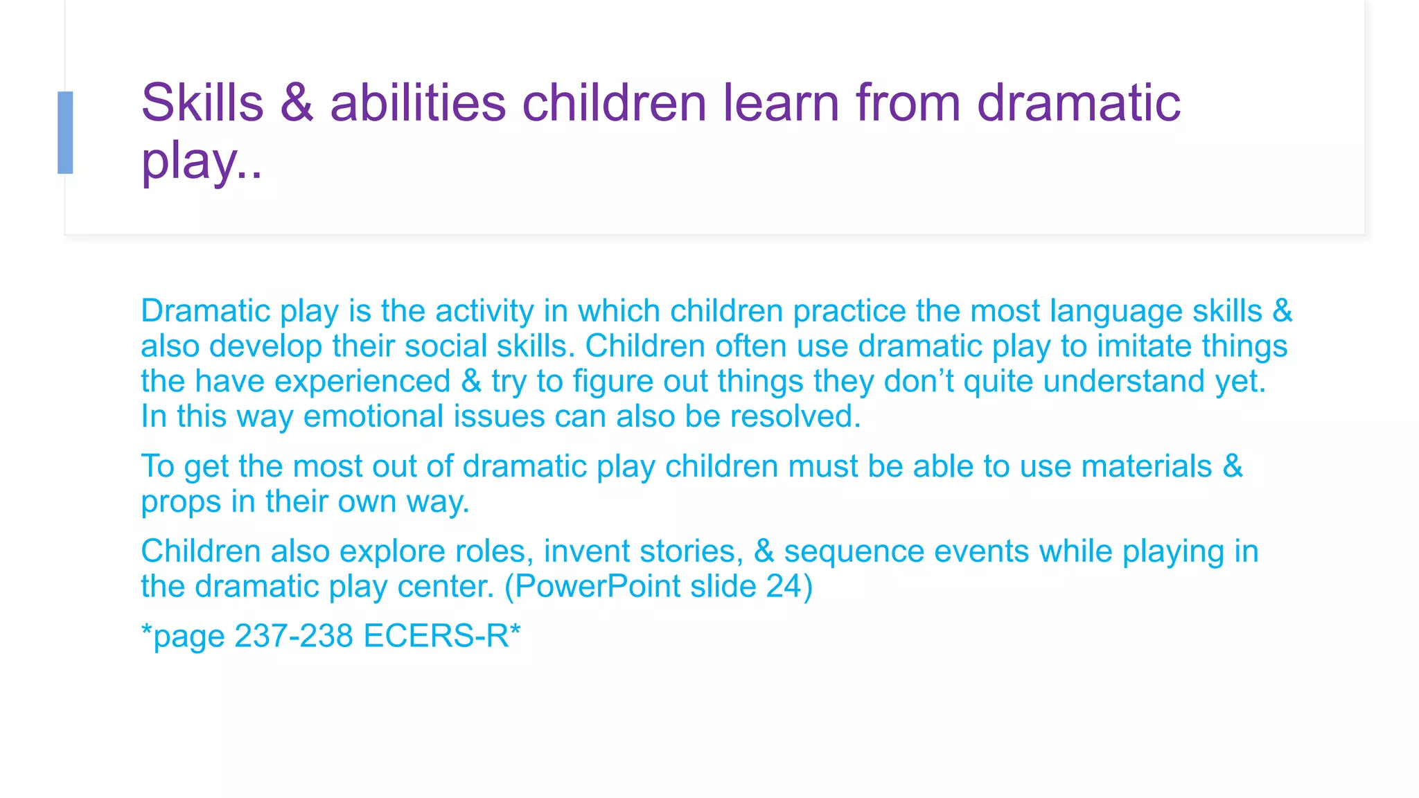 Dramatic play | PPTX