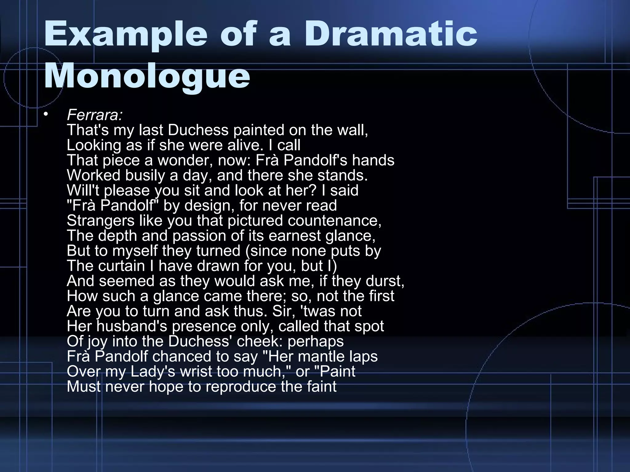 Dramatic poetry | PPT