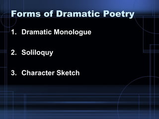 Dramatic poetry | PPT