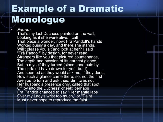 Dramatic poetry | PPT