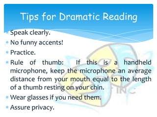 Dramatic reading | PPTX