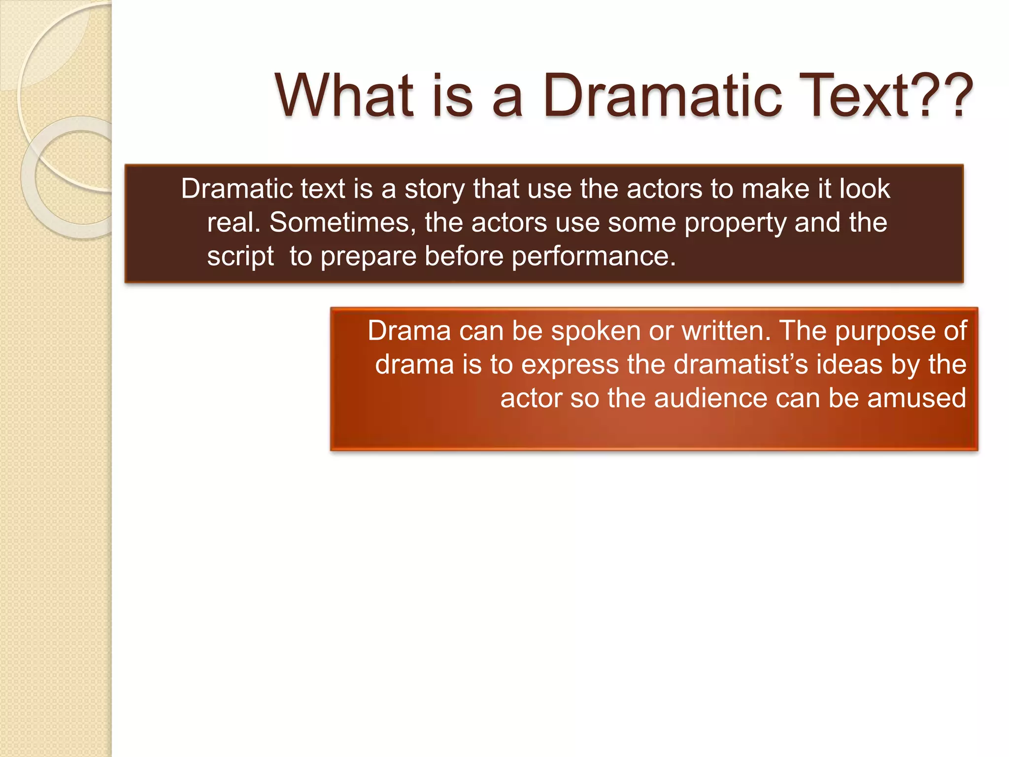 Dramatic text | PPTX