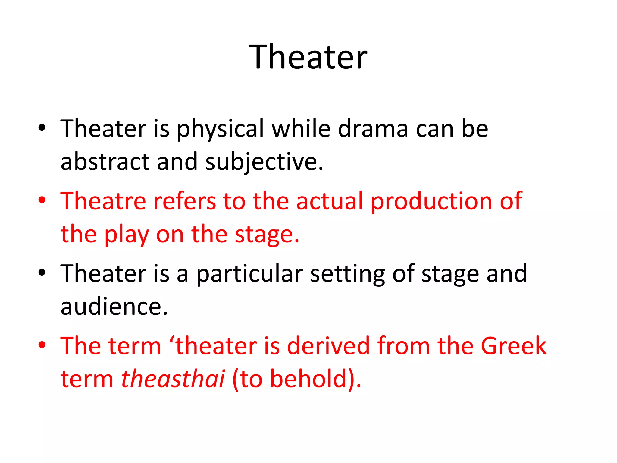 Dramatic theory of entertainment | PPTX