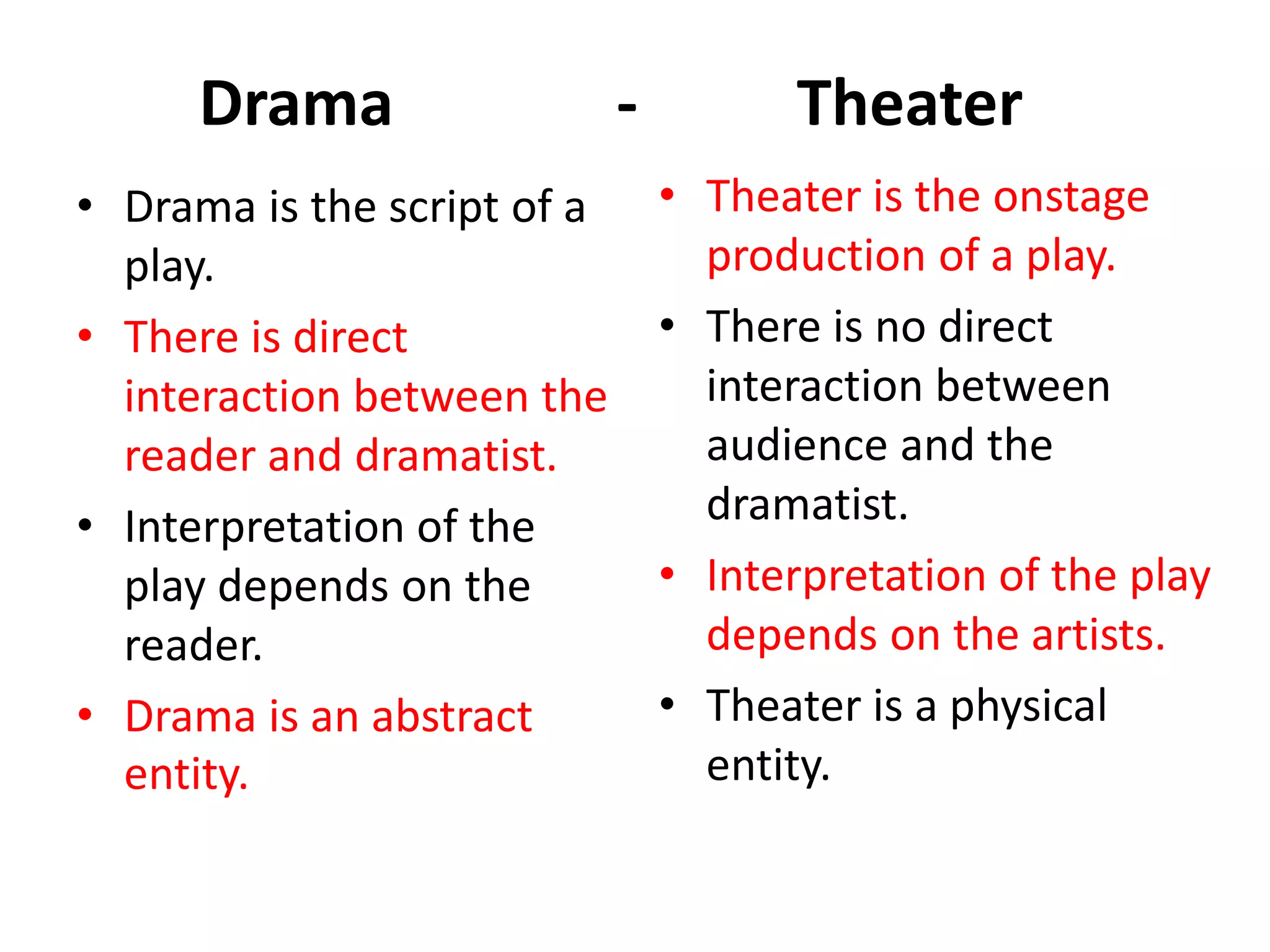 Dramatic theory of entertainment | PPT