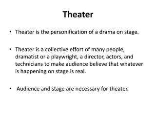 Dramatic theory of entertainment | PPT