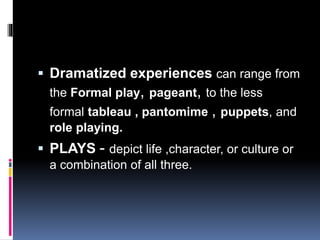 Dramatized experiences | PPTX