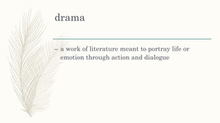 Drama Vocabulary for Romeo & Juliet | PPTX