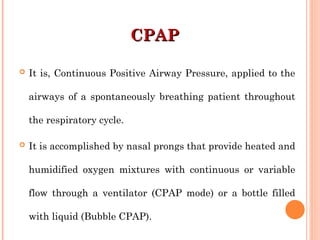 Non-invasive Ventilation (CPAP) in Newborns | PPT
