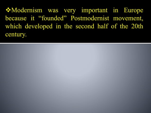 modernism | PPTX