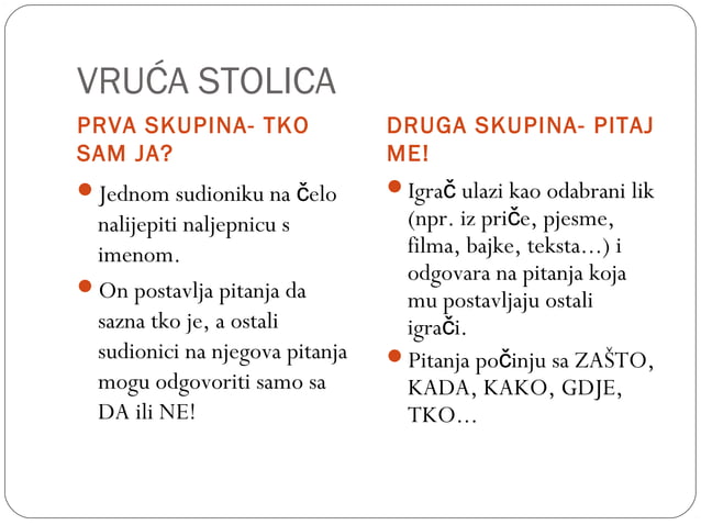 Dramske tehnike i metode u nastavi | PPT