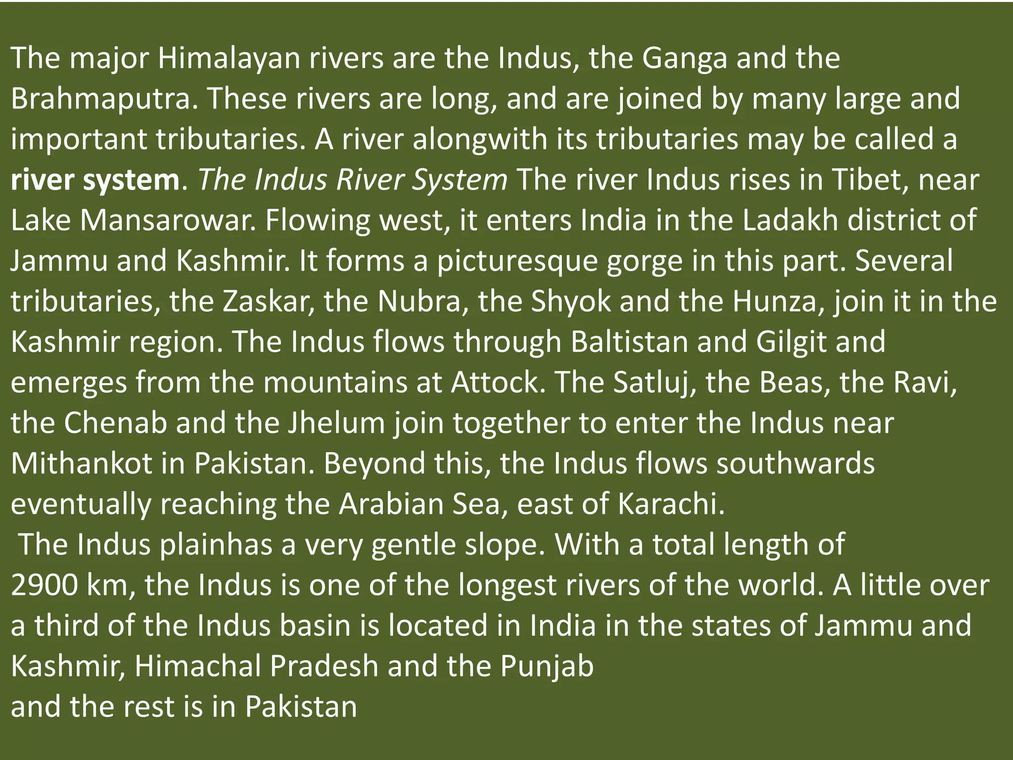 dranage of india.pptx | Asia Travel | Travel Locations