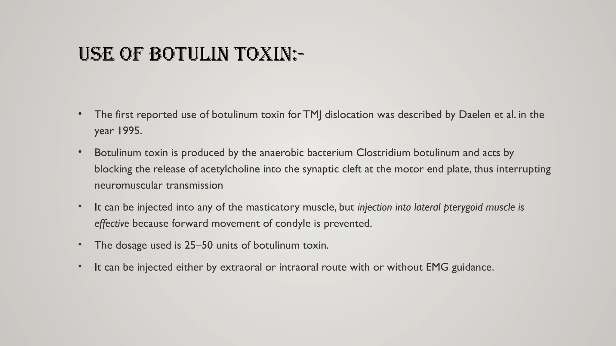 RECURRENT DISLOCATION OF TEMPOROMANDIBULAR JOINT | PPTX
