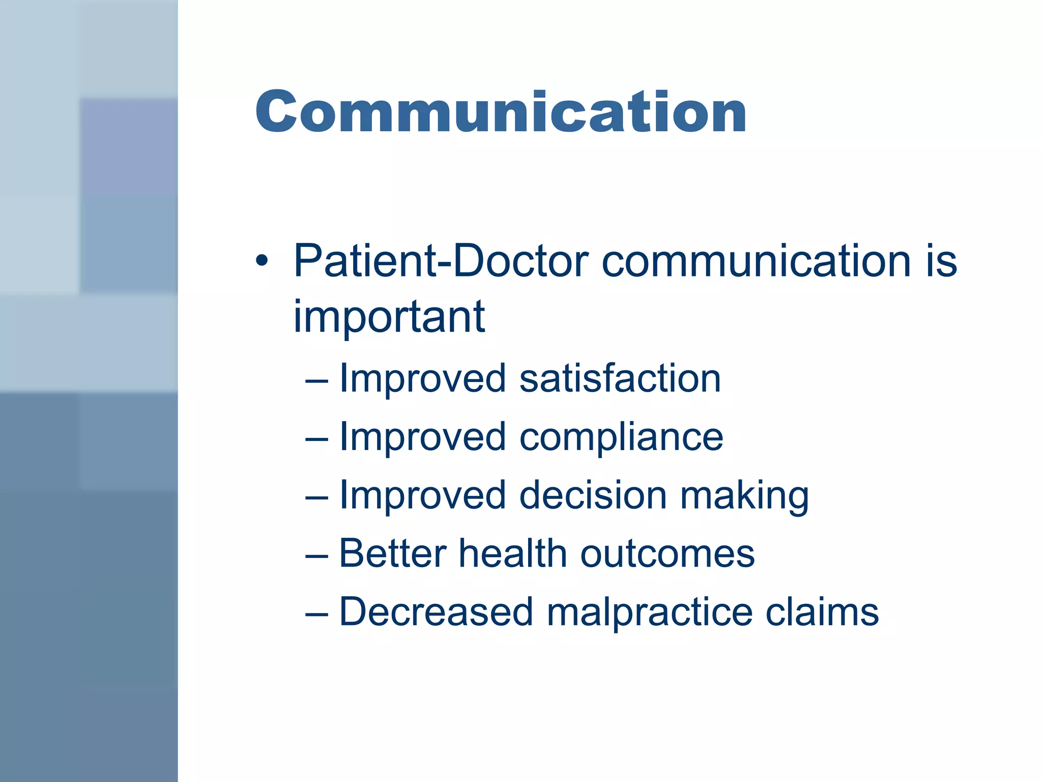 AETCOM PATIENT DOCTOR COMMUNICATION LECTURE. | PPT