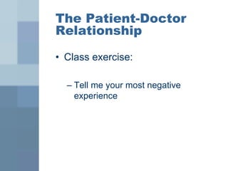 AETCOM PATIENT DOCTOR COMMUNICATION LECTURE. | PPT