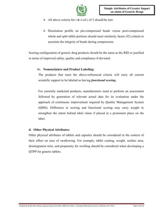 Draft Guidance on Physical Attributes of Tabs & Caps | PDF