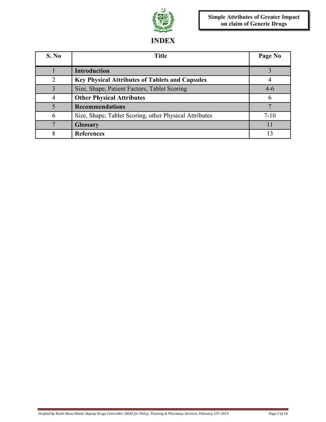 Draft Guidance on Physical Attributes of Tabs & Caps | PDF