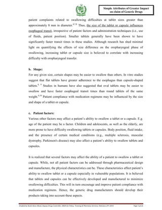 Draft Guidance on Physical Attributes of Tabs & Caps | PDF