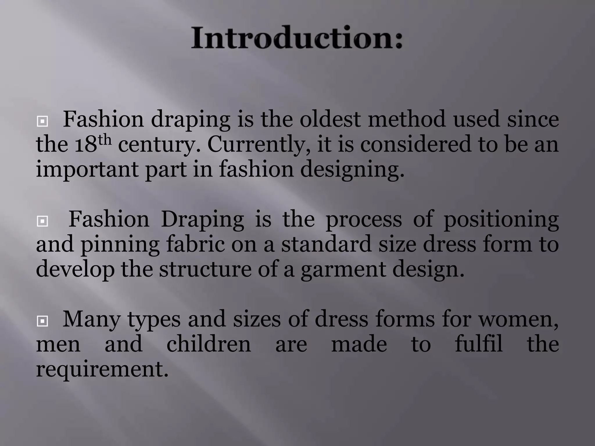 Draping ppt | PPTX