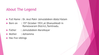 Dr APJ Abdul Kalam | PPTX