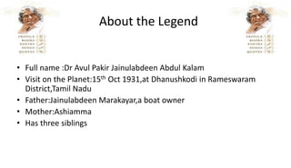 DR. APJ Abdul Kalam Introduction | PPTX