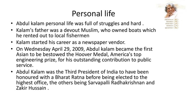 DR. APJ Abdul Kalam Introduction | PPTX | Religion & Spirituality
