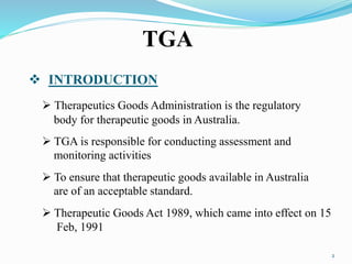 Therapeutics goods administration & Row Countries | PPTX