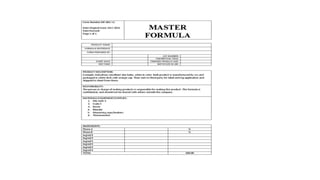 Master formula generation and maintenance | PDF | Pharmaceutical ...