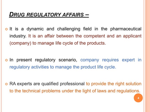 Drug Regulatory Affairs (DRA) | PPTX
