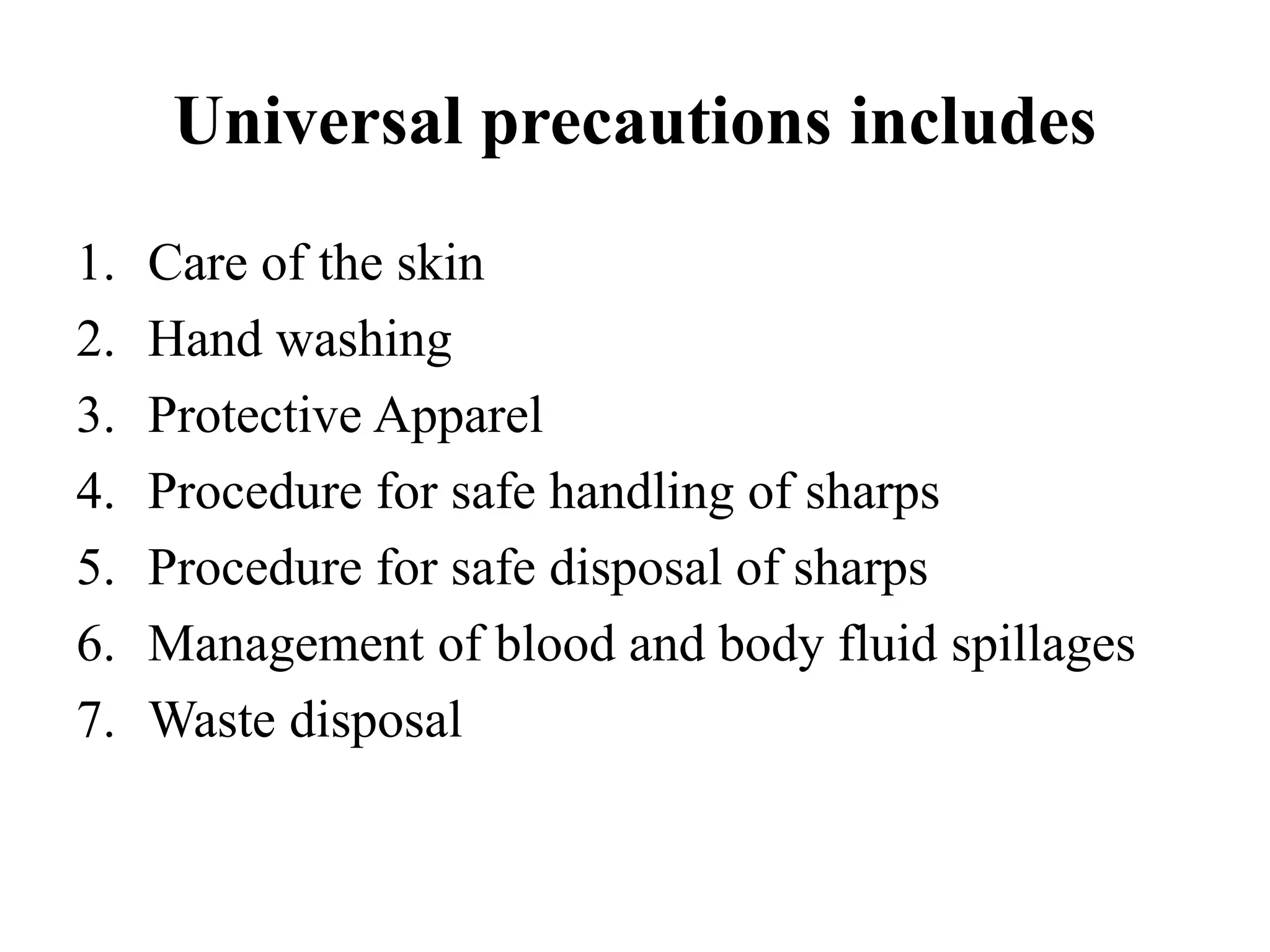 universal precautions | PPTX