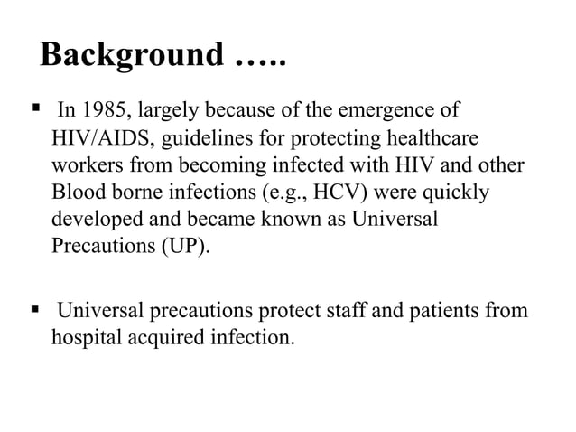 universal precautions | PPTX