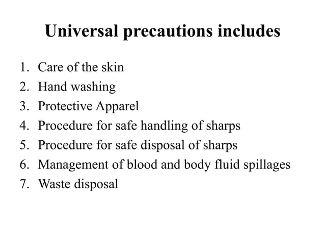 universal precautions | PPTX