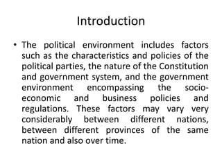 Political Environment | PPTX