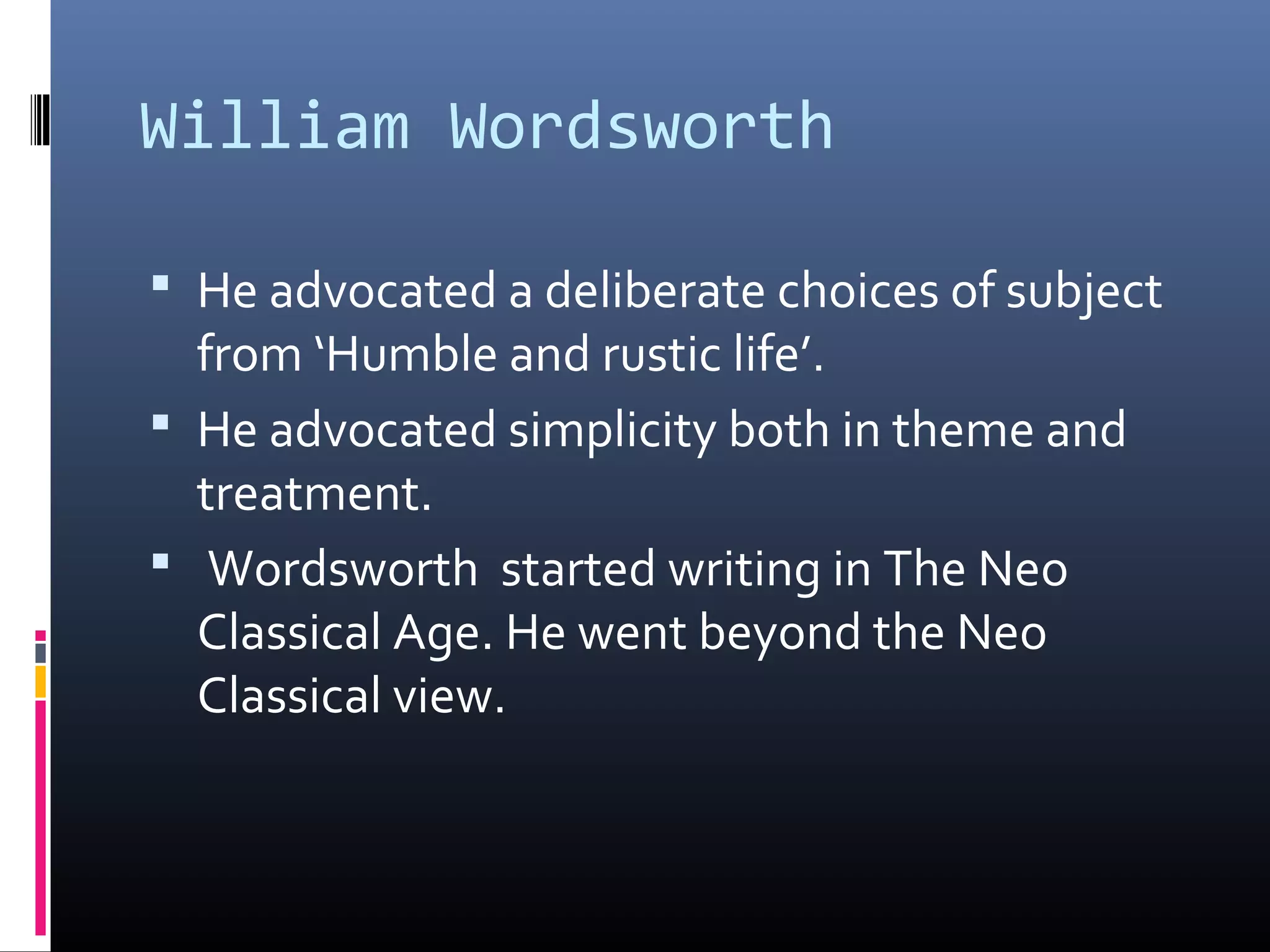 William Wordsworth as a literary critic | PPT