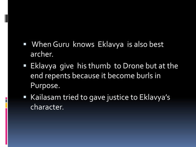 character of Eklavya and Arjun | PPT