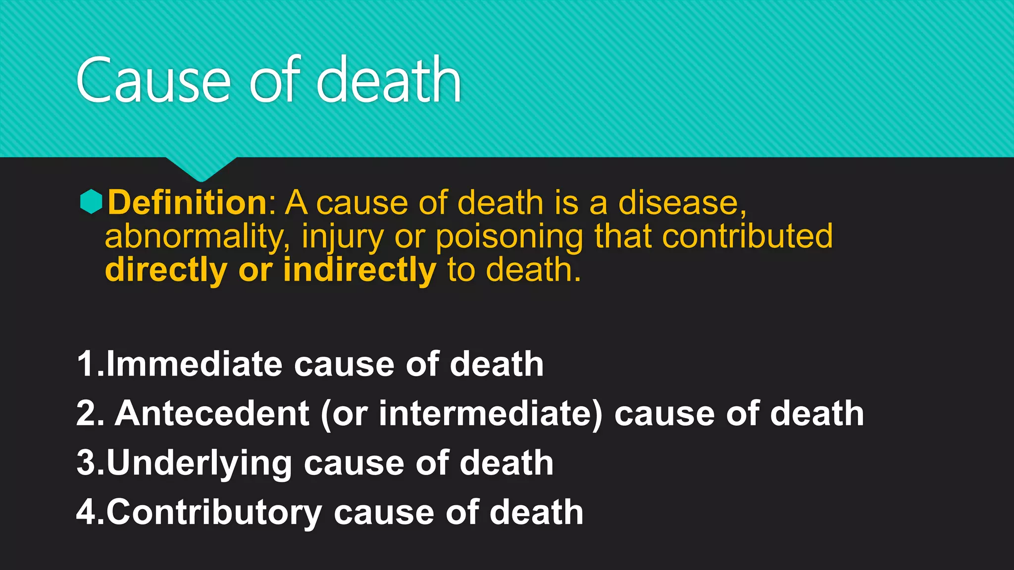 MCCD - Medical Certification of Cause of Death | PPTX