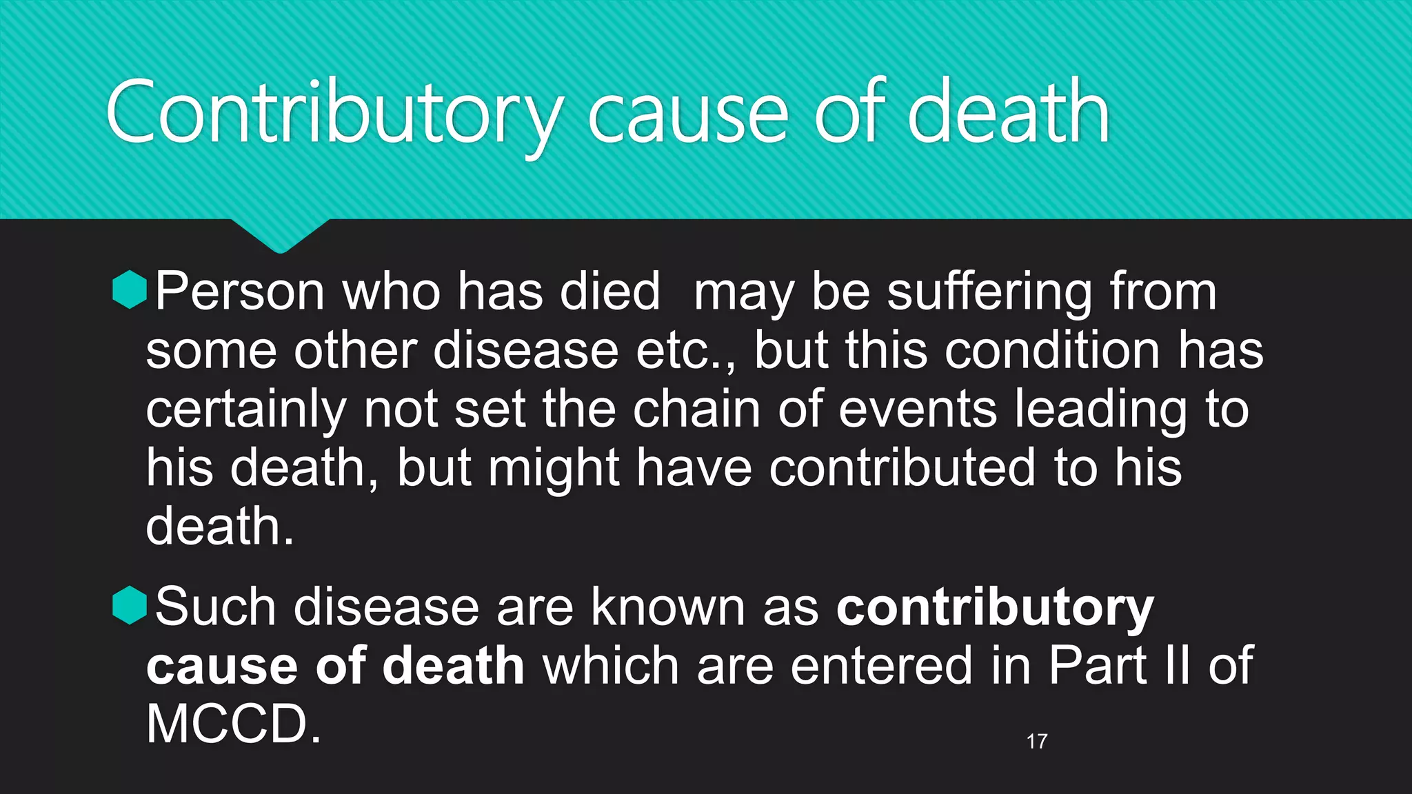 MCCD - Medical Certification of Cause of Death | PPTX