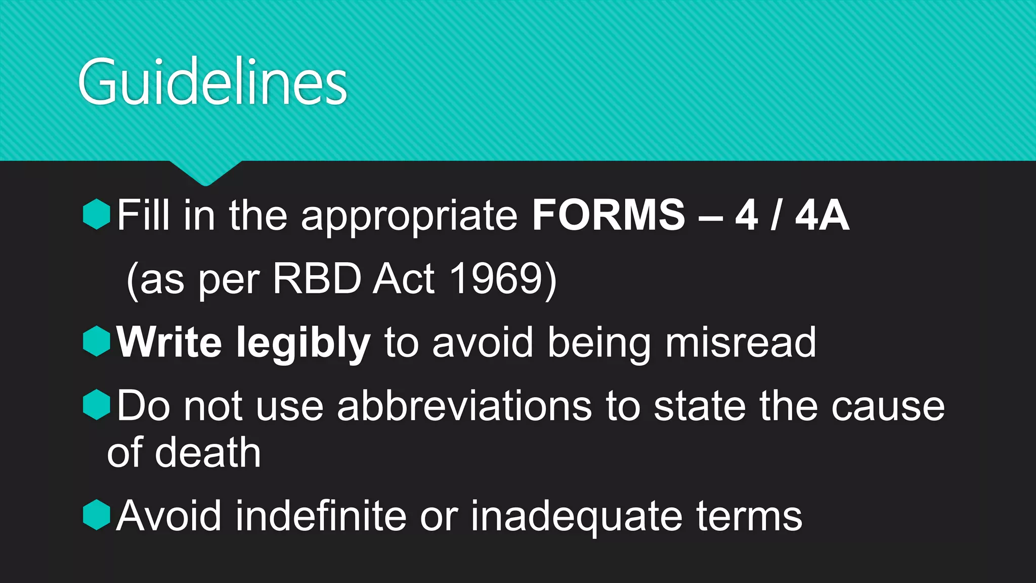 MCCD - Medical Certification of Cause of Death | PPTX