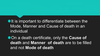 MCCD - Medical Certification of Cause of Death | PPTX